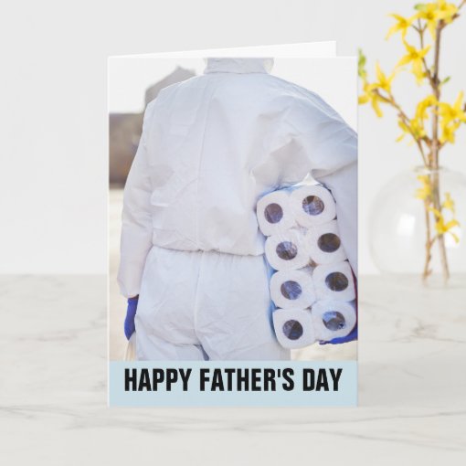FATHER'S DAY FUNNY PANDEMIC HAZMAT SUIT CARDS | Zazzle