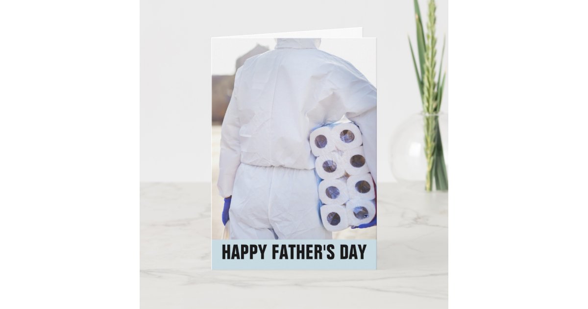 FATHER'S DAY FUNNY PANDEMIC HAZMAT SUIT CARDS | Zazzle