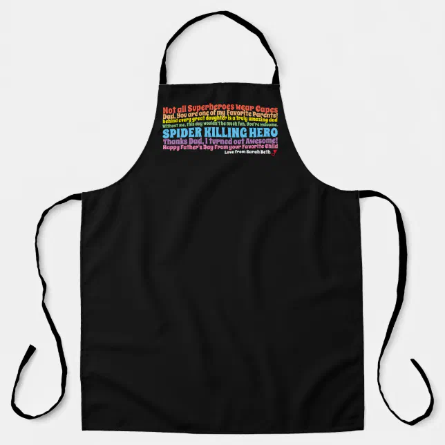 Fathers Day Funny Quotes Wishes from Daughter Apron | Zazzle