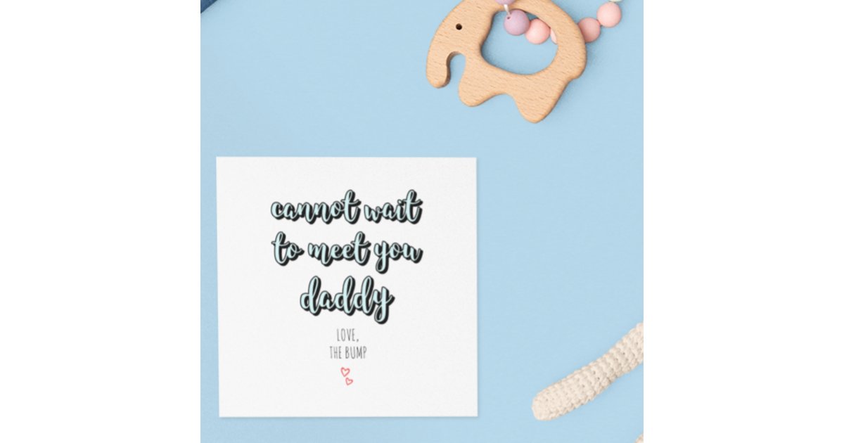 Father's Day Future Dad Soon To Be Daddy Blue Card | Zazzle