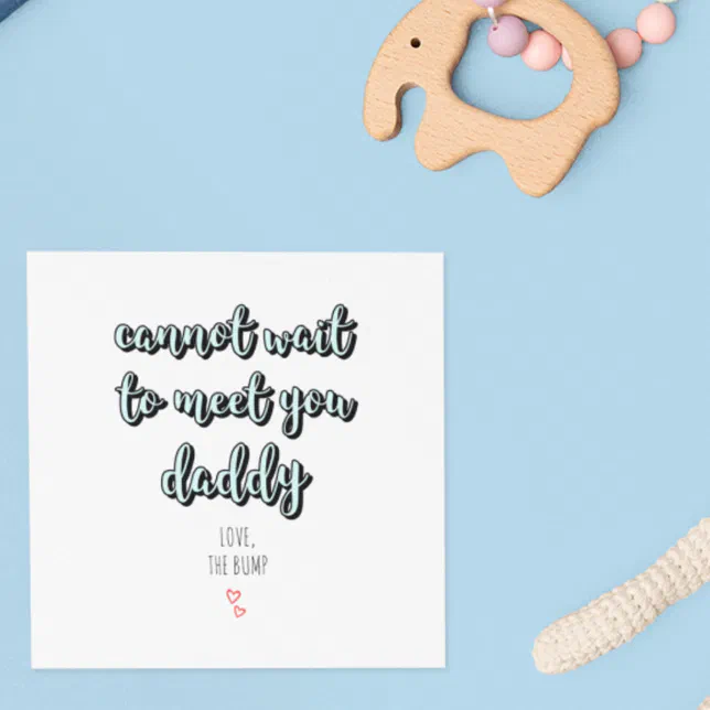 Father's Day Future Dad Soon To Be Daddy Blue Card | Zazzle