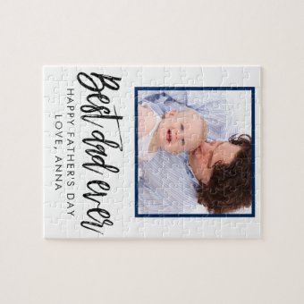 Fathers Day Gift Personalized Best Dad Ever Jigsaw Puzzle | Zazzle