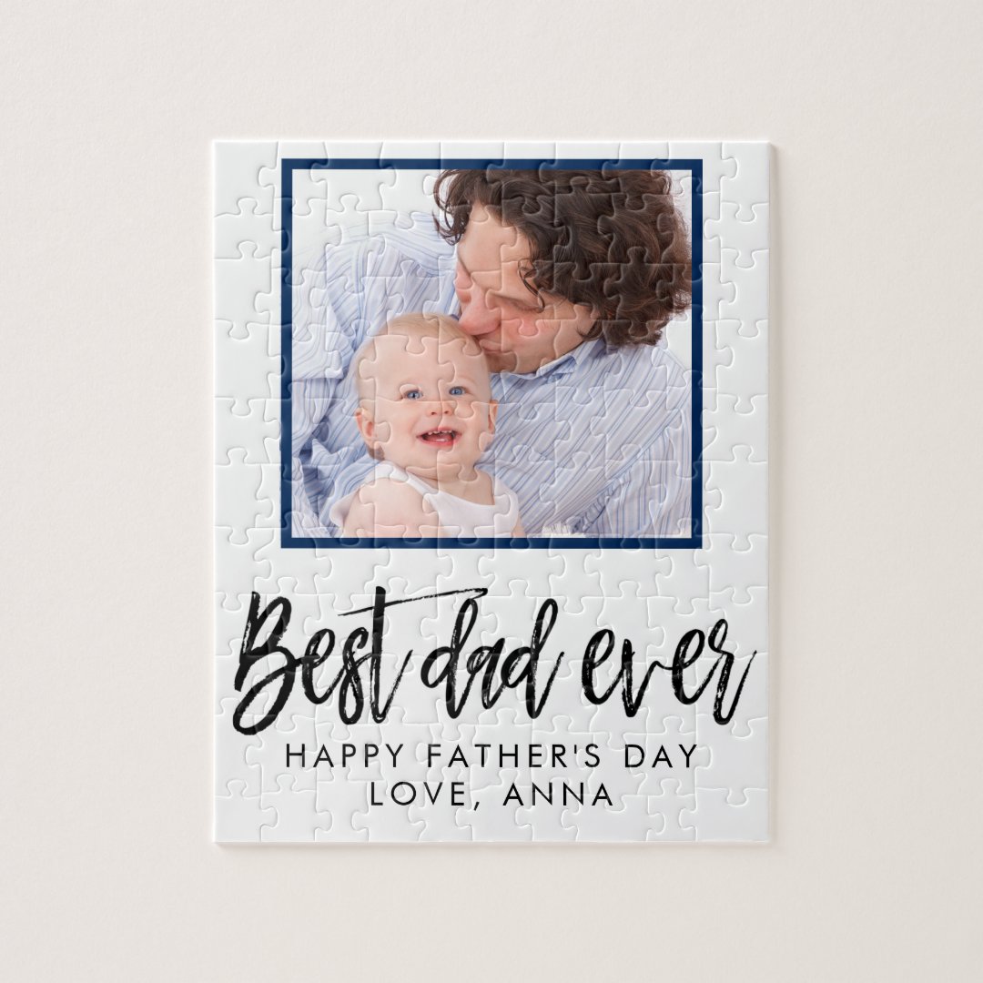 Fathers Day Gift Personalized Best Dad Ever Jigsaw Puzzle | Zazzle