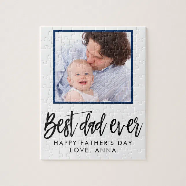 Fathers Day Gift Personalized Best Dad Ever Jigsaw Puzzle | Zazzle