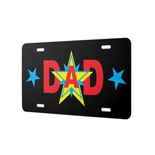 Father's Day Gift - Super Hero Dad License Plate | Zazzle