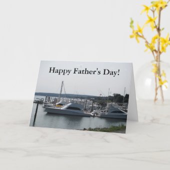 Father's Day Greeting Card with Boats | Zazzle