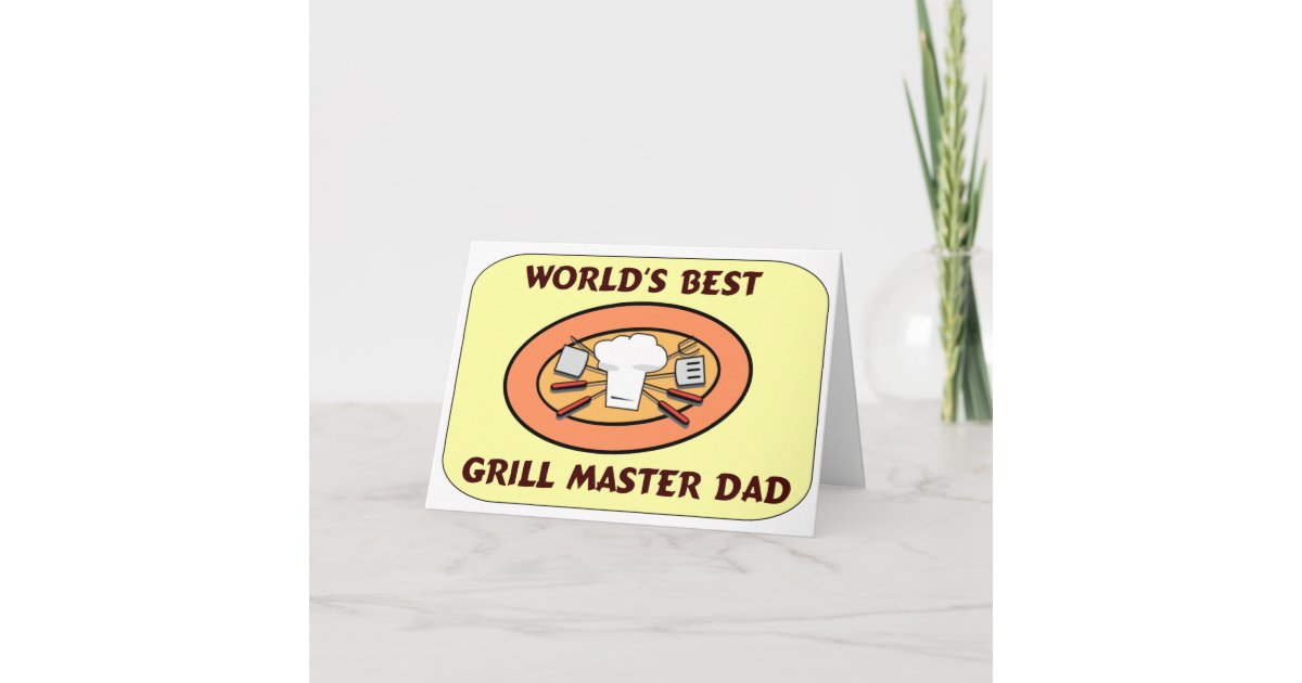 Father's Day Grill Master Dad Card | Zazzle