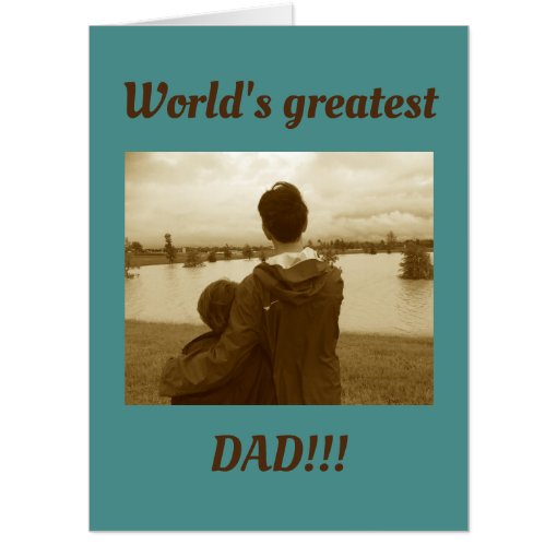 Father's day huge world's greatest dad card | Zazzle