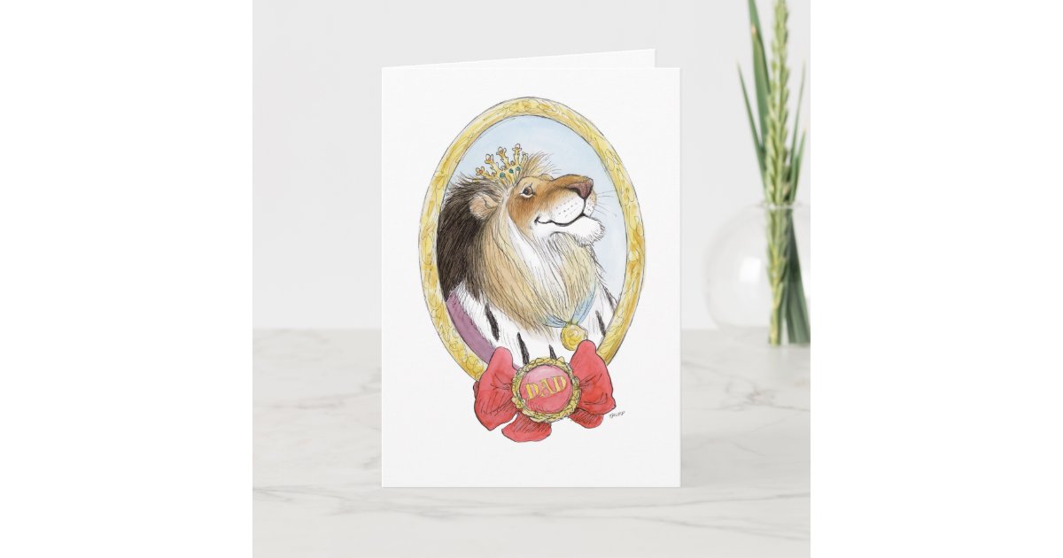 Father's Day King Lion Card | Zazzle