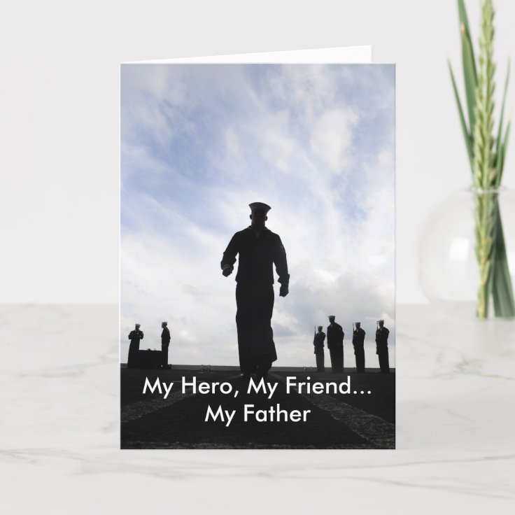 Father's Day Military Navy Sailor Greeting Card | Zazzle