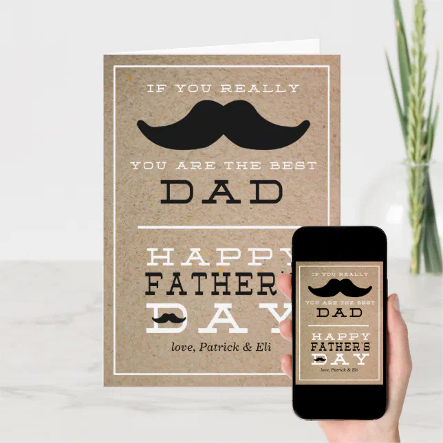 Father's Day Mustache Card | Zazzle