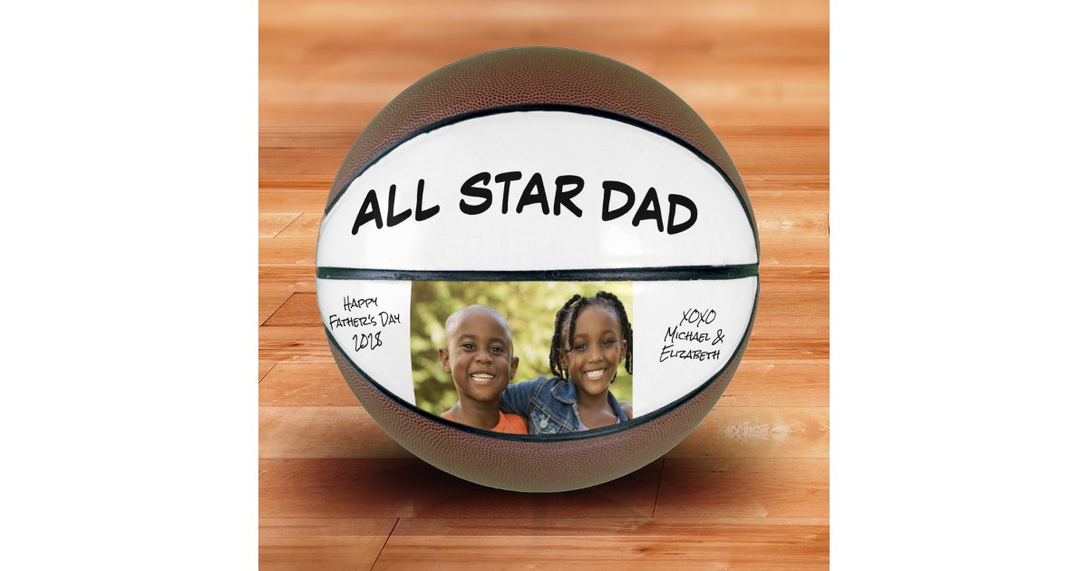 Father's Day Photo Personalized Basketball | Zazzle