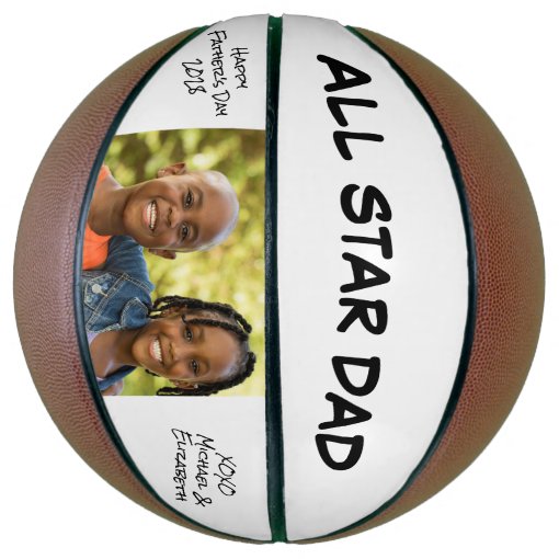 Father's Day Photo Personalized Basketball | Zazzle