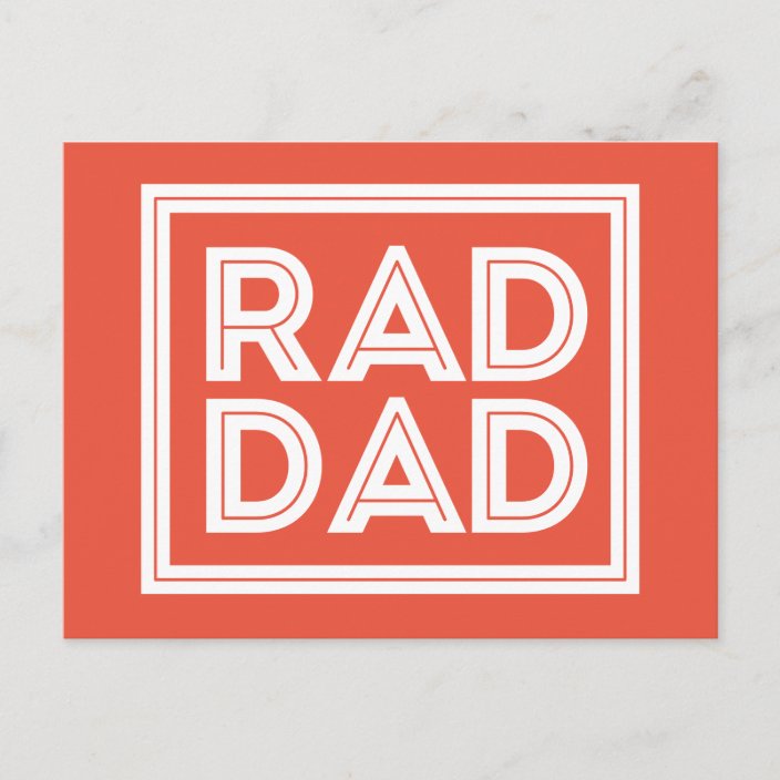 Father's Day - Rad Dad Postcard | Zazzle.com