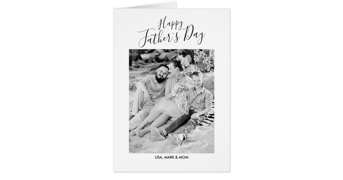 Father's Day Retro Photo Greeting Card | Zazzle