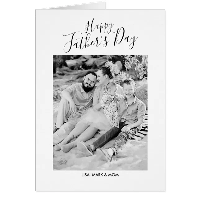 Father's Day Retro Photo Greeting Card | Zazzle