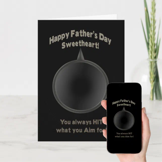 FATHER'S DAY - SWEETHEART - GUN - AIM CARD | Zazzle