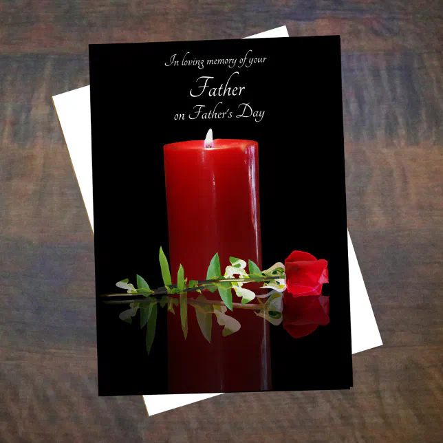 Father's Day Sympathy Memorial for Loss of Dad Card | Zazzle