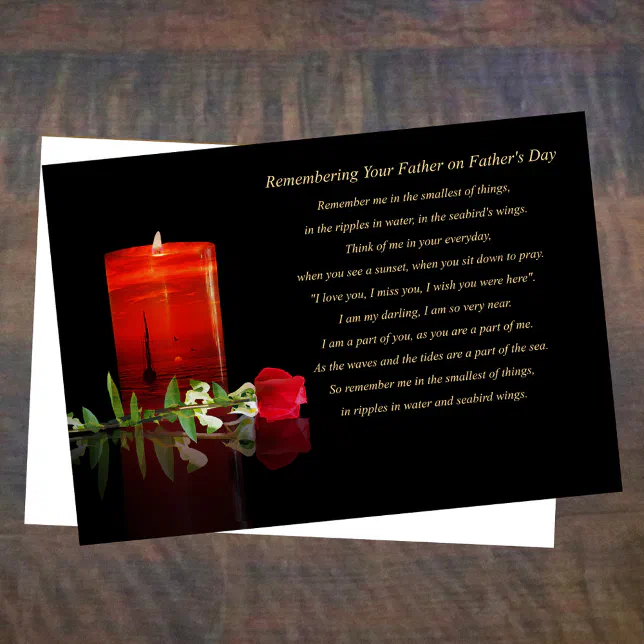 Father's Day Sympathy Remembrance Loss of Dad Card | Zazzle