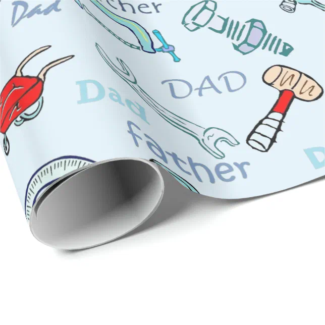 Father's Day Tools Wrapping Paper | Zazzle