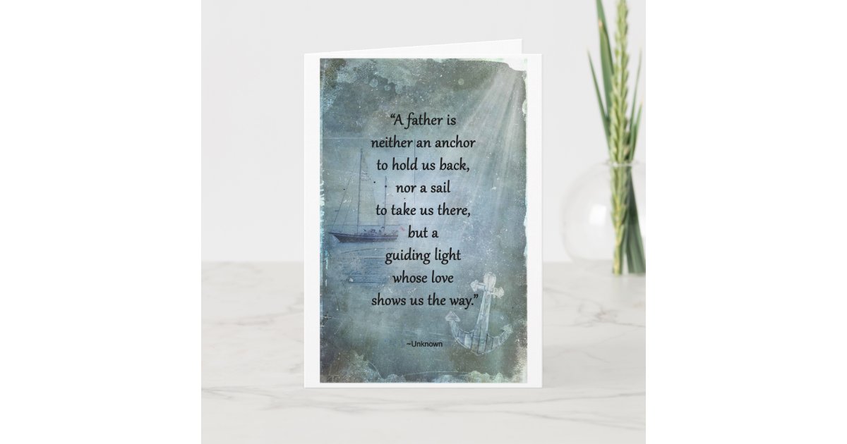 Father's Guiding Light greeting card | Zazzle
