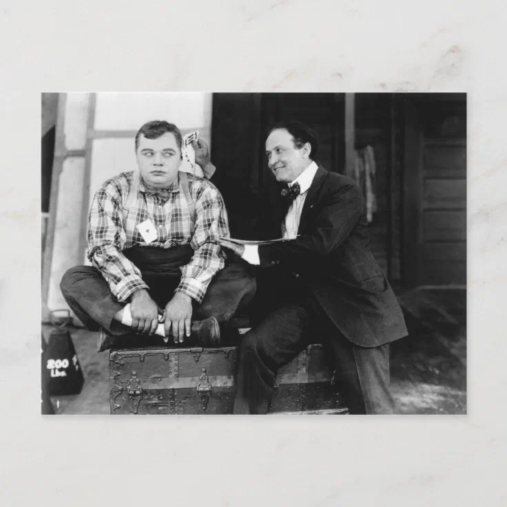 Fatty Arbuckle & Harry Houdini Postcard | Zazzle