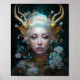 Faun Elf Woman Fantasy Art Poster | Zazzle