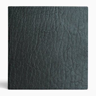 Faux Black Leather Texture 3 Ring Binder | Zazzle