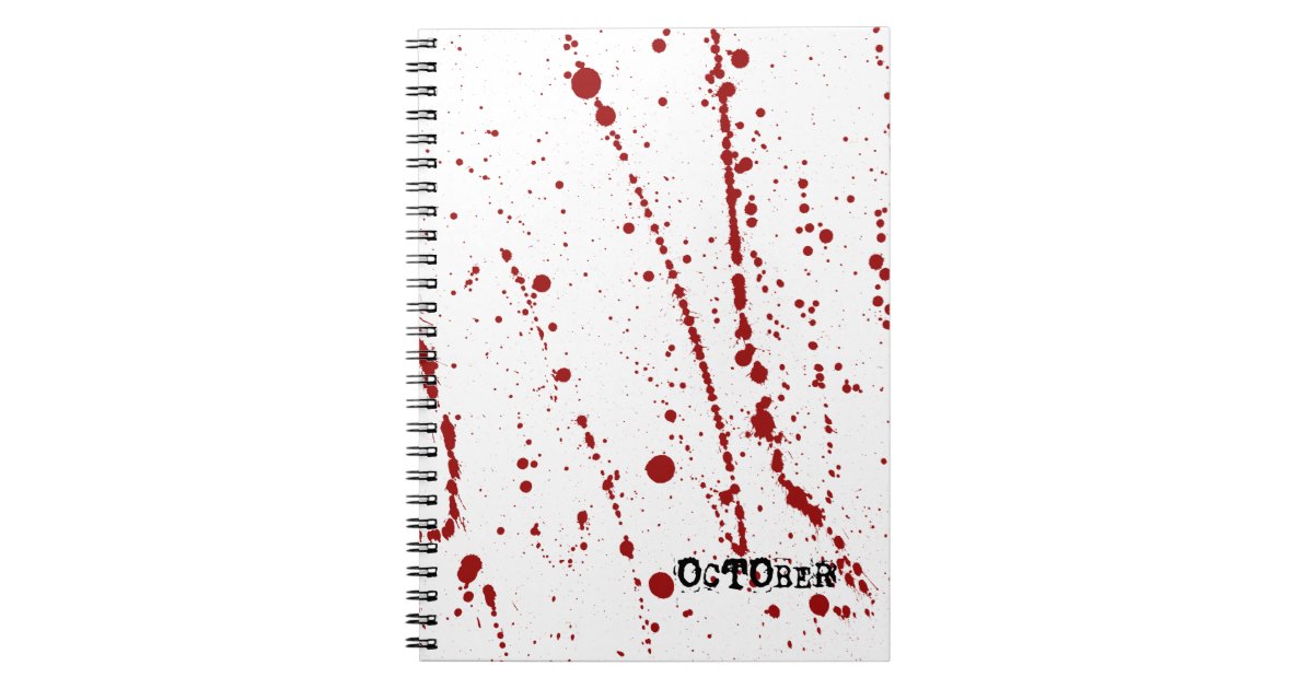 Faux Bloodstained Blood Spatter Notebook | Zazzle