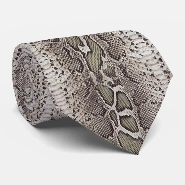 Faux Boa Constrictor Snake Skin Men's Tie | Zazzle