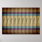 Faux Book Spines Volumes Of Books Poster | Zazzle
