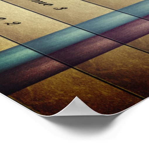 Faux Book Spines Volumes Of Books Poster | Zazzle