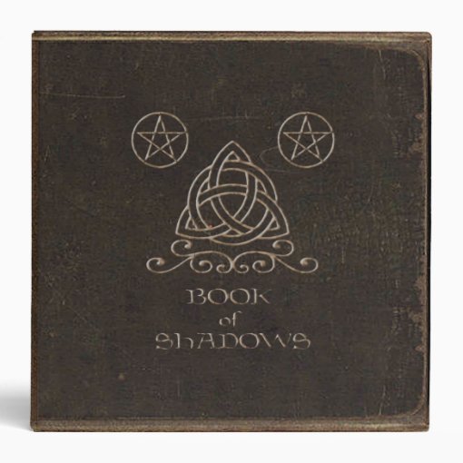 Faux Brown Leather Book of Shadows 3 Ring Binder | Zazzle