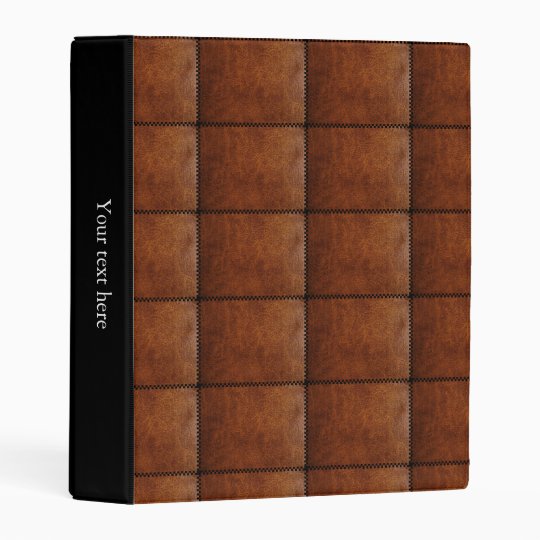 Faux Brown Leather Texture Mini Binder | Zazzle.com