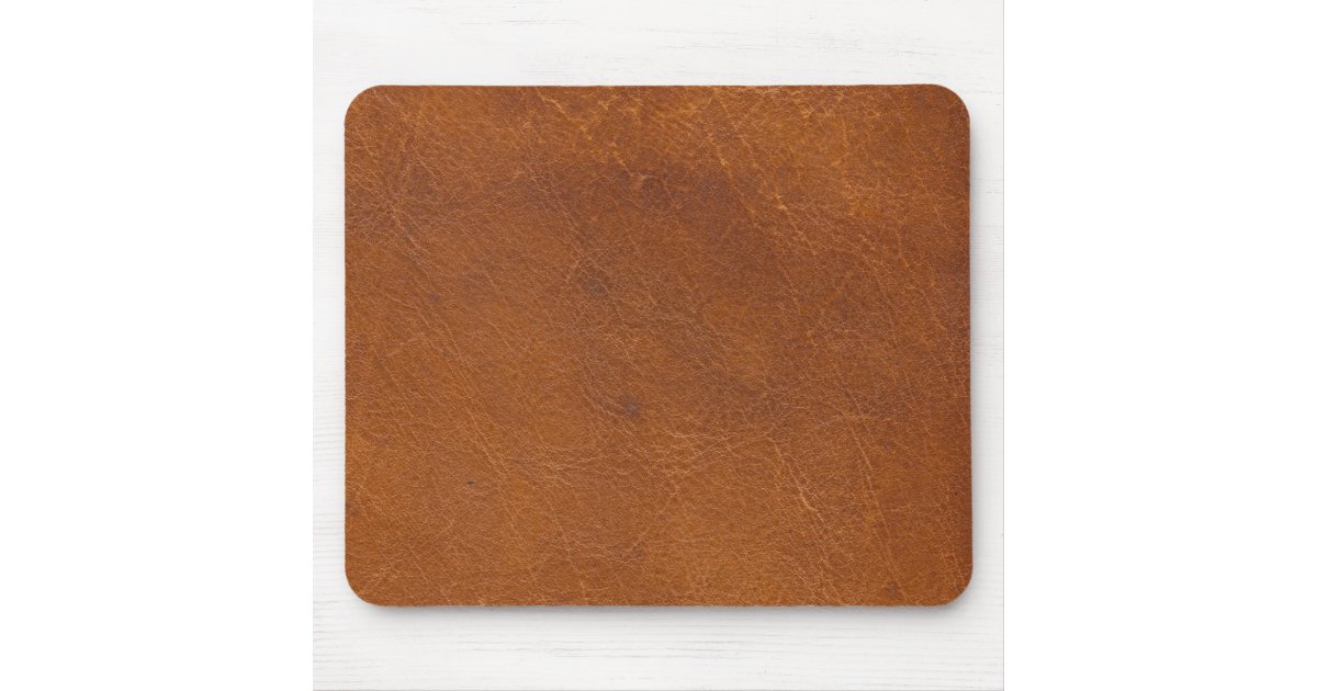 Faux Brown Leather Texture Mouse Pad | Zazzle