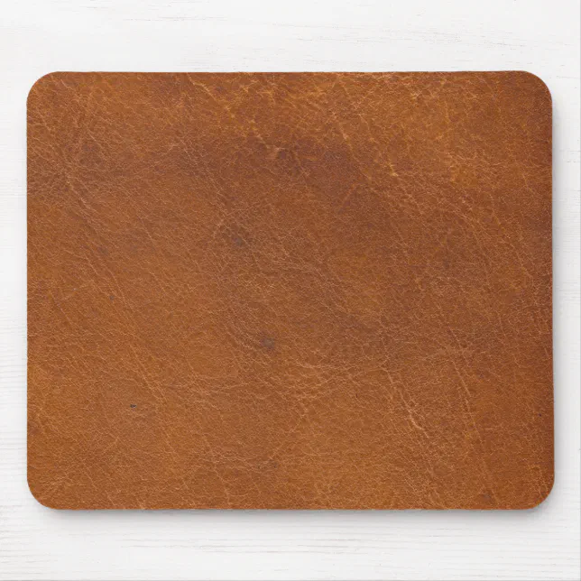Faux Brown Leather Texture Mouse Pad | Zazzle