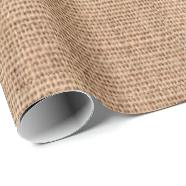 Faux Burlap Wrapping Paper | Zazzle