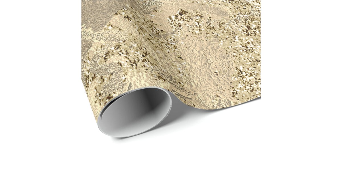 Faux Champaigne Rose Gold Marble Metallic Elegant Wrapping Paper | Zazzle