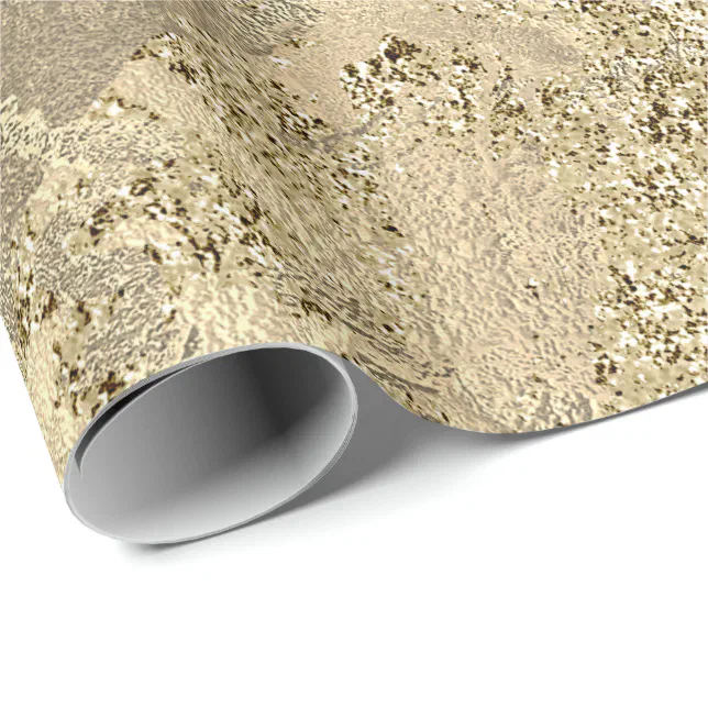 Faux Champaigne Rose Gold Marble Metallic Elegant Wrapping Paper | Zazzle