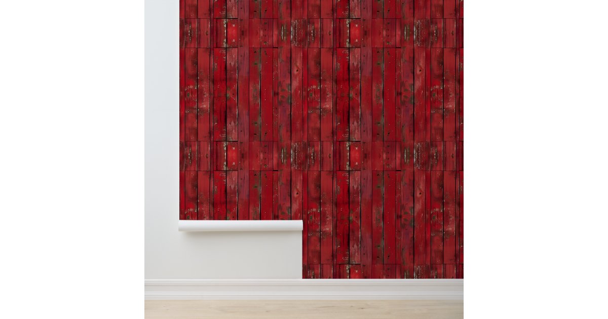 Faux Country wood pattern tiled Wallpaper | Zazzle