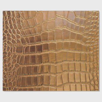 Faux Crocodile Leather Animal Skin Pattern Wrapping Paper | Zazzle