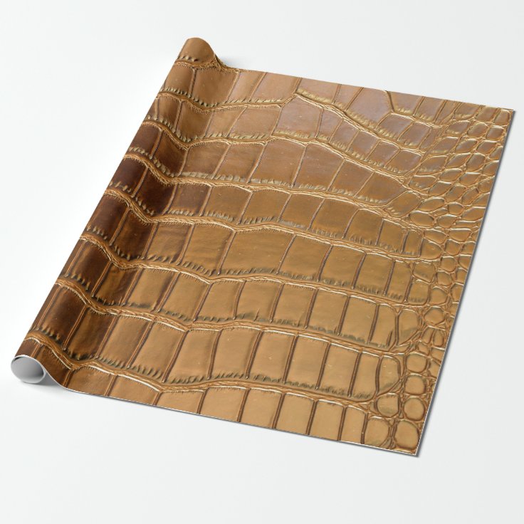 Faux Crocodile Leather Animal Skin Pattern Wrapping Paper | Zazzle