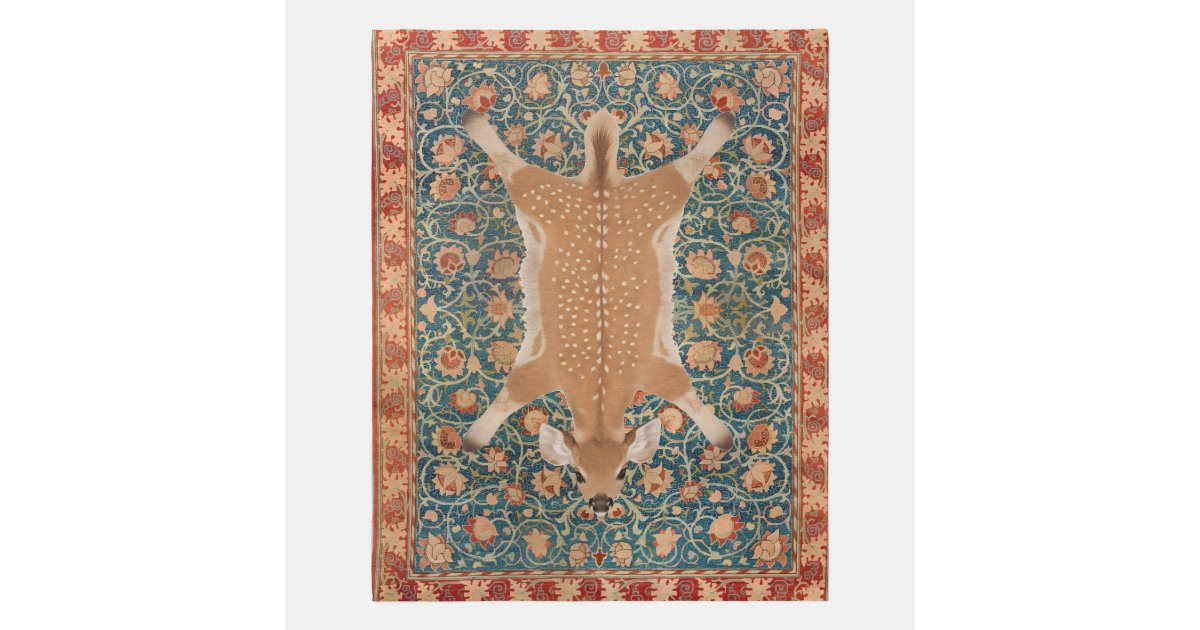 Faux Deer Rug - Fake Axis Deer on Persian Carpet | Zazzle
