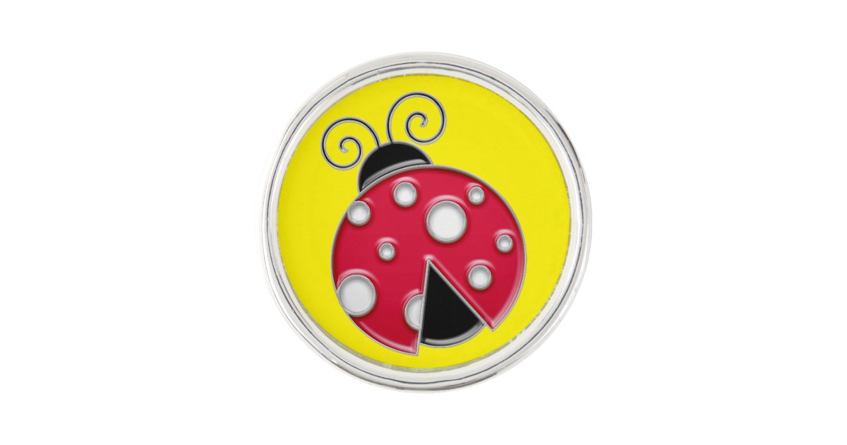 Faux Enamel Lady Bug Pin | Zazzle