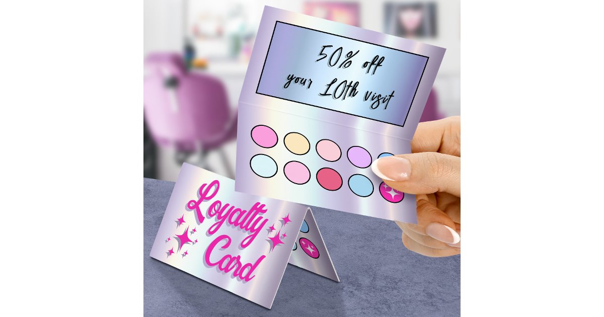 Faux eyeshadow palette folded loyalty card | Zazzle