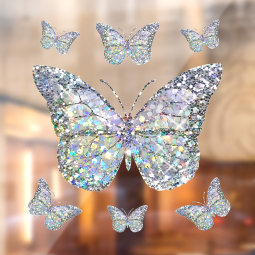 faux glitter butterfly window cling | Zazzle