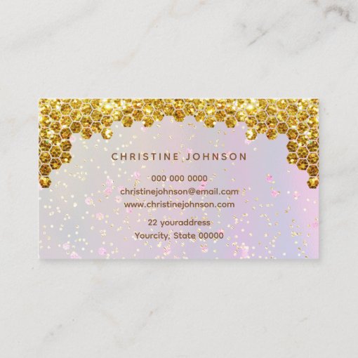 faux glitter Queen Bee loyalty card | Zazzle