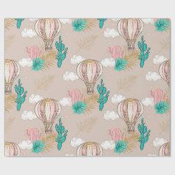Faux Glitter Tropical Desert Wrapping Paper | Zazzle