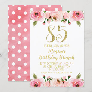 85th Birthday Invitations | Zazzle