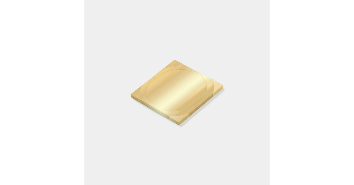 Faux Gold Blank Template Professional Trendy Post-it Notes | Zazzle